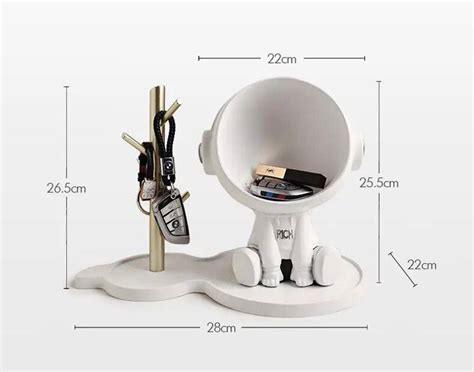 Купити Статуетка космонавт з підставкою для дрібниць білий 2953 в