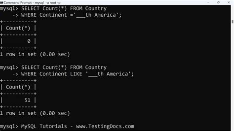 Mysql Like Operator Testingdocs