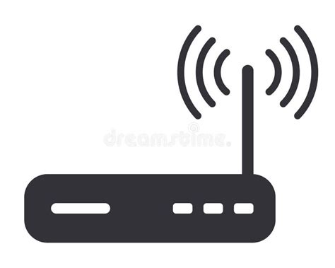 Router With Wifi Symbol Stock Illustration Illustration Of Bytes 42799936