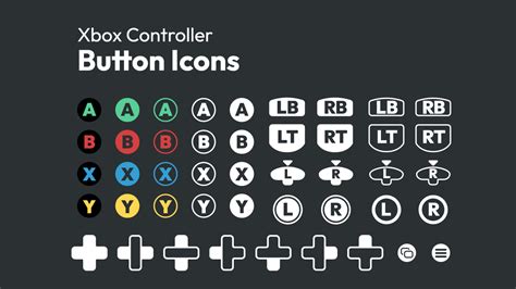 Simple Xbox Controller Button Icon Pack Editable By Realcatnugget