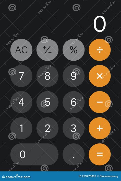 Calculater Interface Buttons Stock Vector Illustration Of Display