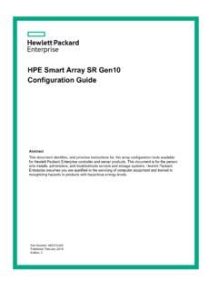Configuration Guide HPE Smart Array SR Gen Hitachi Configuration Guide Hpe Smart Array Sr