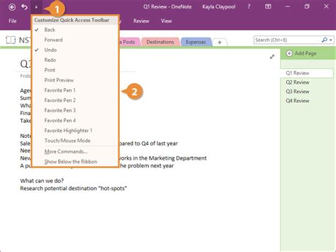 The Quick Access Toolbar Customguide