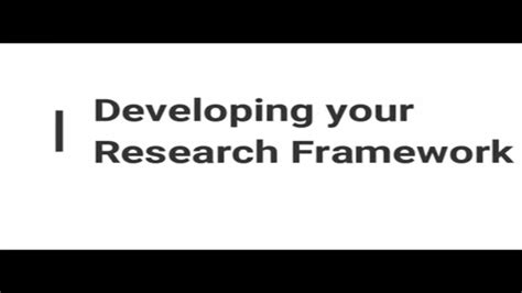 Developing Conceptual Framework In Research Youtube