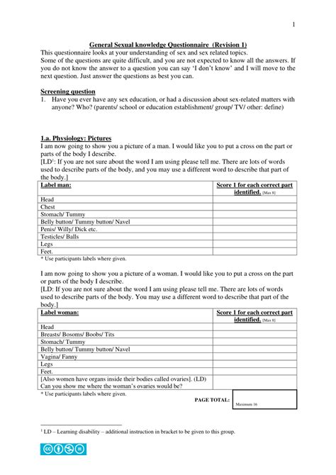 Pdf General Sexual Knowledge Questionnaire