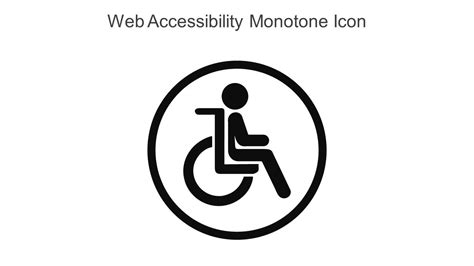 Web Accessibility Monotone Icon In Powerpoint Pptx Png And Editable Eps Format Ppt Sample