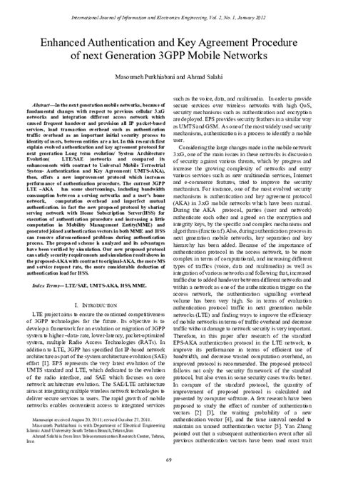 Pdf Enhanced Authentication And Key Agreement Procedureof Next