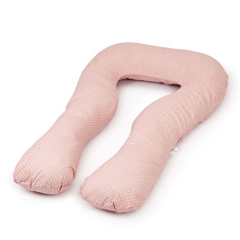 Розова възглавница за бременни с U образни точки Emagbg