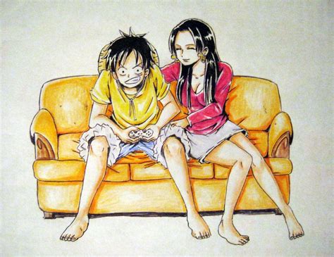 Luffy X Boa Hancock Manga Anime One Piece Cute Couple Comics Luffy