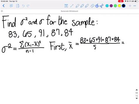 SOLVED By Hand Find The Population Variance And Standard Deviation Or The Sample Variance And