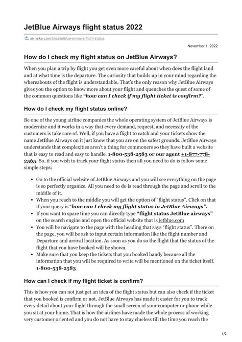 Ppt Jetblue Airways Flight Status 2022 Powerpoint Presentation Free