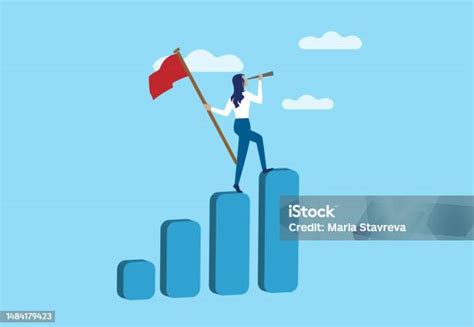 다음 목표 성공 동기 예측 및 비즈니스 예측을 볼 수 있는 비전 개념에 대한 스톡 벡터 아트 및 기타 이미지 개념 개발 개선 Istock