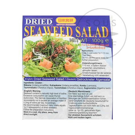 Nihon Shokken Dried Seaweed Salad 2 X 100g Buy Online Uk Sous Chef Uk