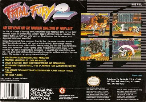 Fatal Fury 2 Cover Or Packaging Material Mobygames