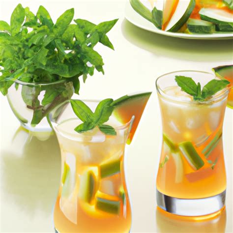 Minty Melon Fizz Refreshing Melon And Mint Drink