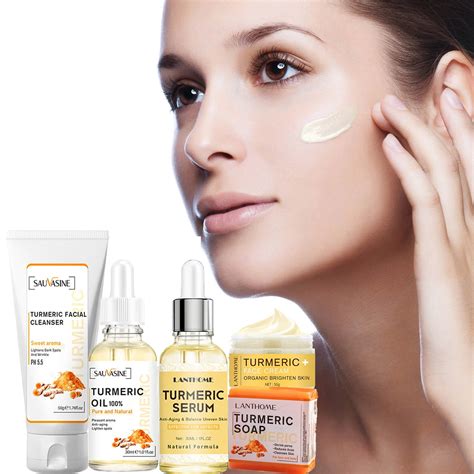 Bingtaohu Turmeric Skin Care Set Turmeric Extract Turmeric Essence