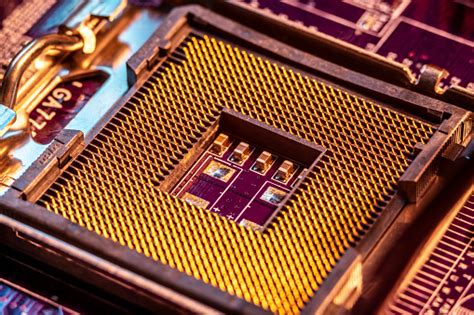 마더보드에 칩이 없는 현대적인 칩셋 프로세서용 소켓입니다 기술 하드웨어 및 수리 의 개념 0명에 대한 스톡 사진 및 기타 이미지 Istock