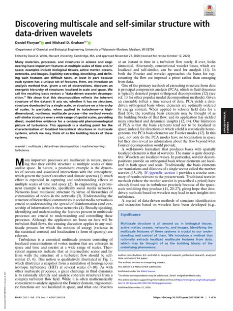 Data Driven Wavelet Decomp Pdf Wavelet Principal Component Analysis