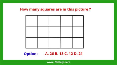 How Many Squares Are There In The Given Figure