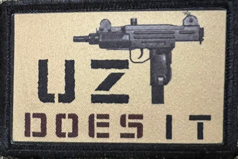 The Uzi Does It Hook And Loop Morale Patch Redheaded Productions