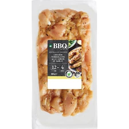 Get Woolworths Chicken Tenderloins In Lemon And Garlic Marinade 500g