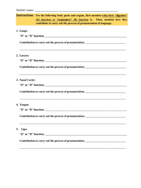 The Phonatory System Exercise Pdf