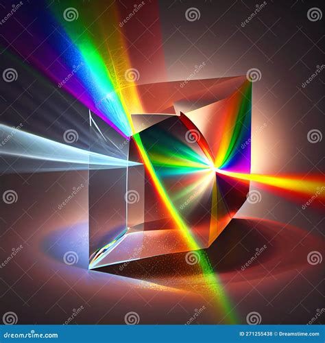 Rainbow Light Refracting Prism Stock Illustration Illustration Of Refraction Crystal 271255438