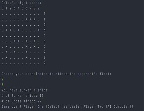 Github Calebygbattleship A Java Battleship Game That Allows You To