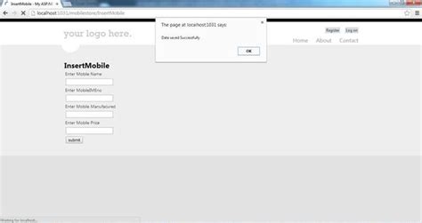 Creating Insert Update And Delete Application In Mvc 4 Using Razor