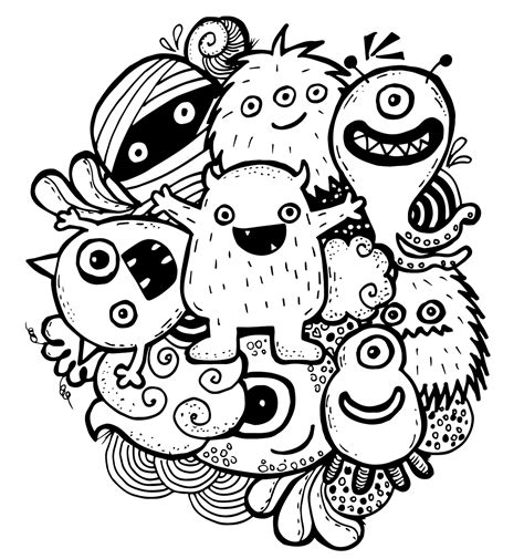 ดเดล Doodle ภาพวาดนารก กราฟกแบบเวกเตอรฟรบน Pixabay
