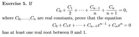 Solved Exercise 5 If C0 2C1 NCn1 N 1Cn 0 Where C0 Cn Chegg