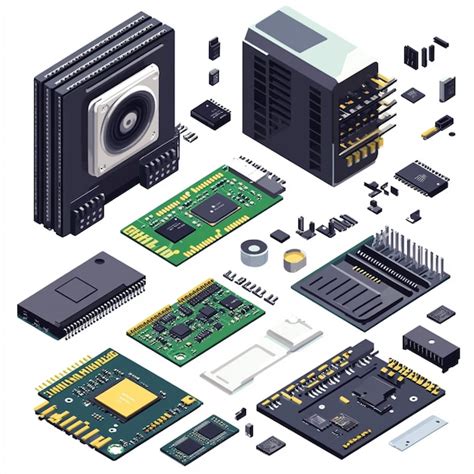 An Illustration Of A Computer Hardware Assembly Showing Different