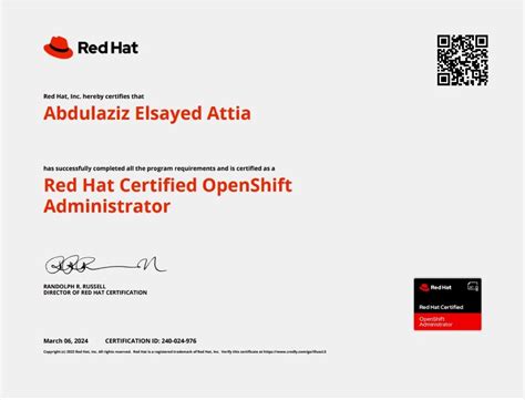 Abdulaziz Elsayed On Linkedin Openshift Ex280 Certification Achievementunlocked
