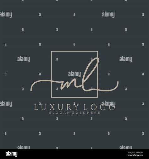 Ml Initial Handwriting Logo Design Stock Vector Image And Art Alamy