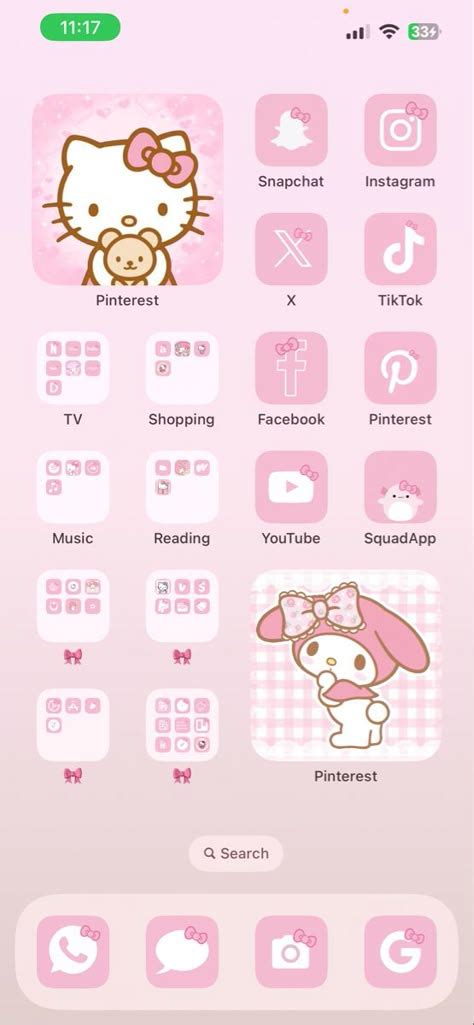 Hello Kitty Home Screen Layout