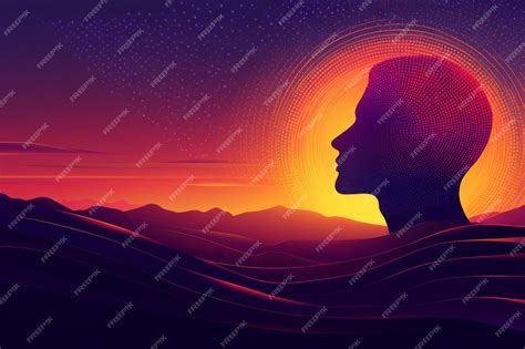 Brainwave Coherence Auditory Cortex And Neural Entrainment Abstract Glowing Silhouette Of A