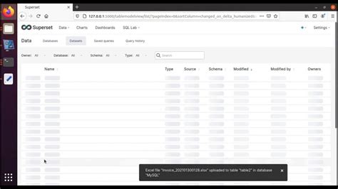 apache superset how to upload excel in mysql with apache superset youtube