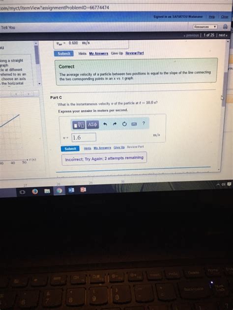 The Average Velocity Of Particle Between Two Chegg Com