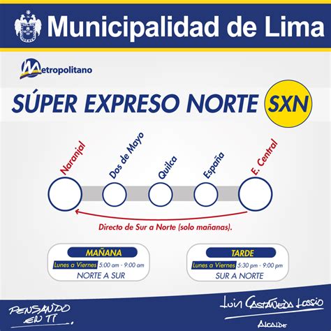Metropolitano El Servicio Súper Expreso Norte Te Lleva
