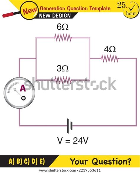 Physics Lecture Notes Simple Electrical Circuits Stock Vector Royalty
