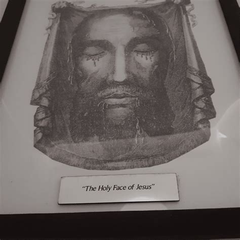 Wooden Framed Holy Face Of Jesus Catholic Devotions