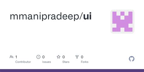 GitHub Mmanipradeep Ui