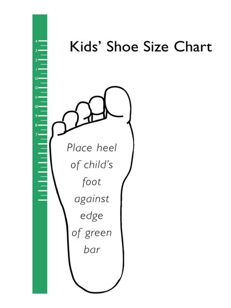 Shoe Size Printable Chart