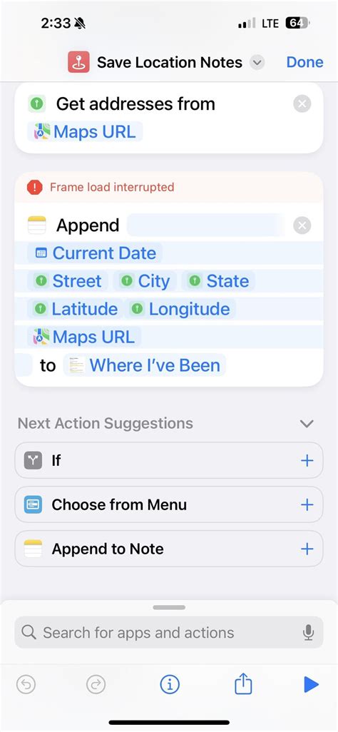 Frame Load Interrupted Rshortcuts