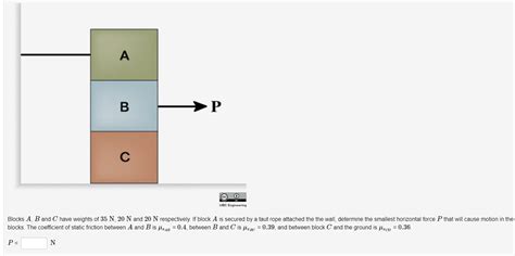 Solved A B P С CC UBC Engineering Blocks A B and C have Chegg com