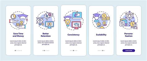 Advantages Of Elearning Onboarding Mobile App Screen Form Learning Presentation Vector Form