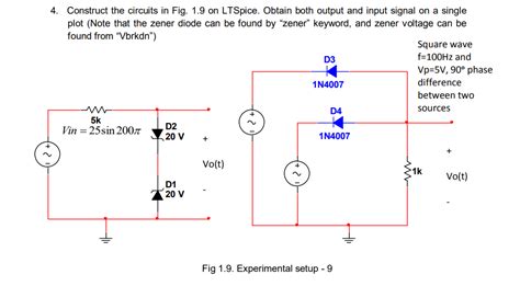 Solved Construct The Circuits In Fig 19 On Ltspice Obtain
