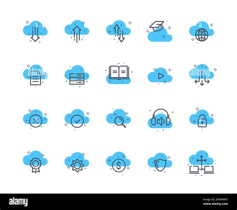 Cloud Computing Color Set Stock Vector Image And Art Alamy