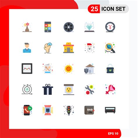 Set Of 25 Modern Ui Icons Symbols Signs For Finance Vip Real Value Diamond Editable Vector