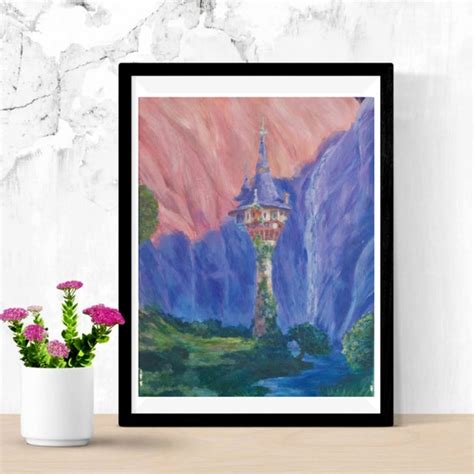 Rapunzels Tower Art Prints Tangled Inspired Original Etsy